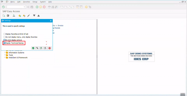 How to Display Technical Names in SAP - HashDork