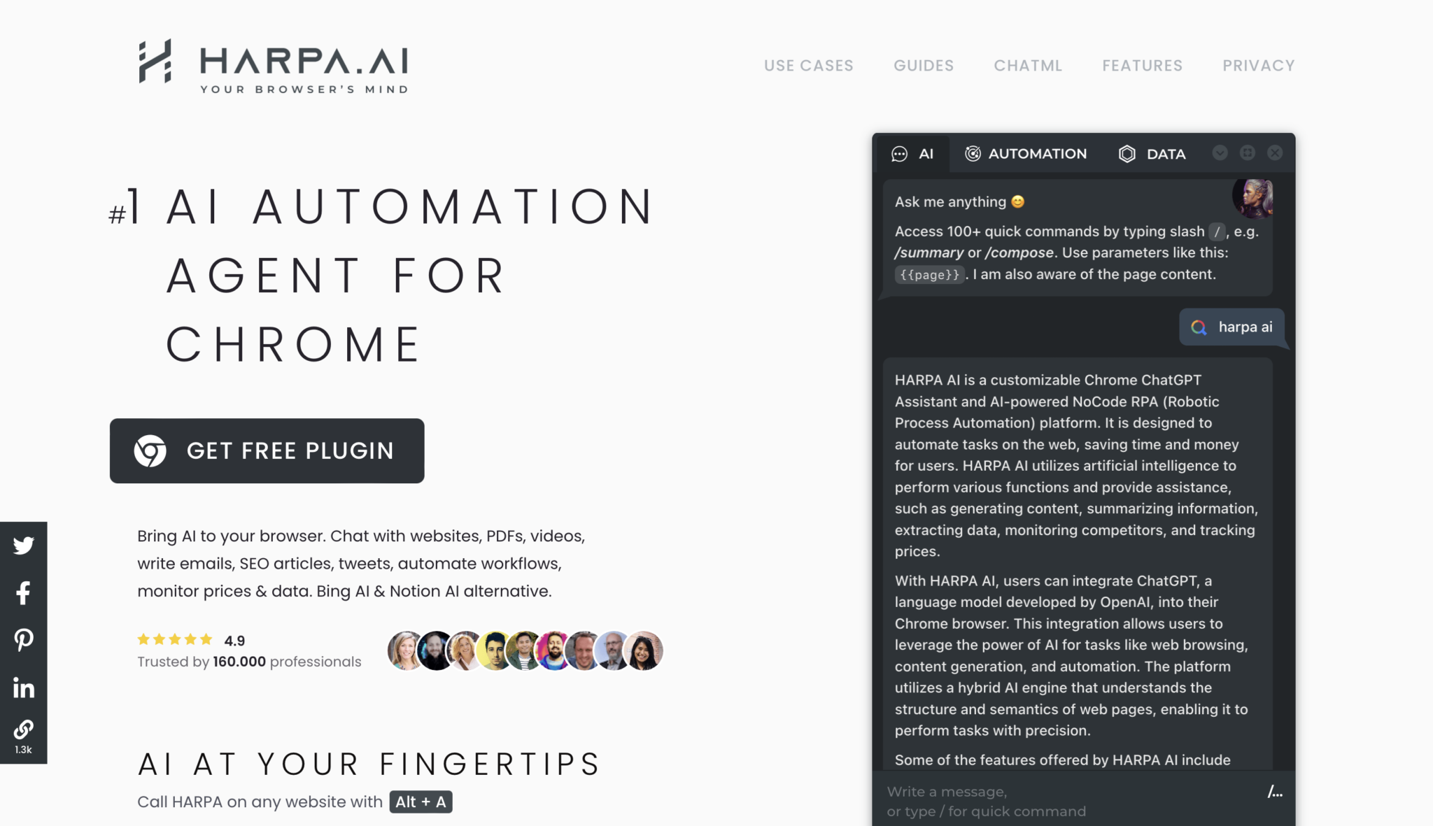 HARPA AI: AI Automation Chrome Extension - HashDork